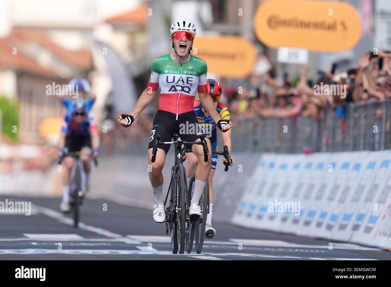 Italy’s Elisa Longo Borghini of UAE Team ADQ’s winner Stage 9 of the ...