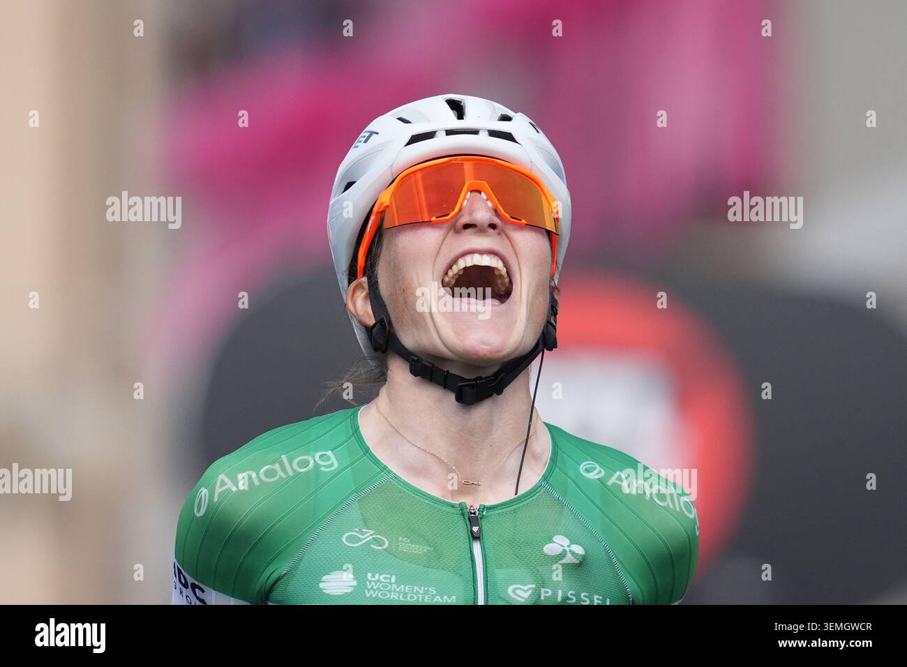 Italy’s Elisa Longo Borghini of UAE Team ADQ’s winner Stage 9 of the ...