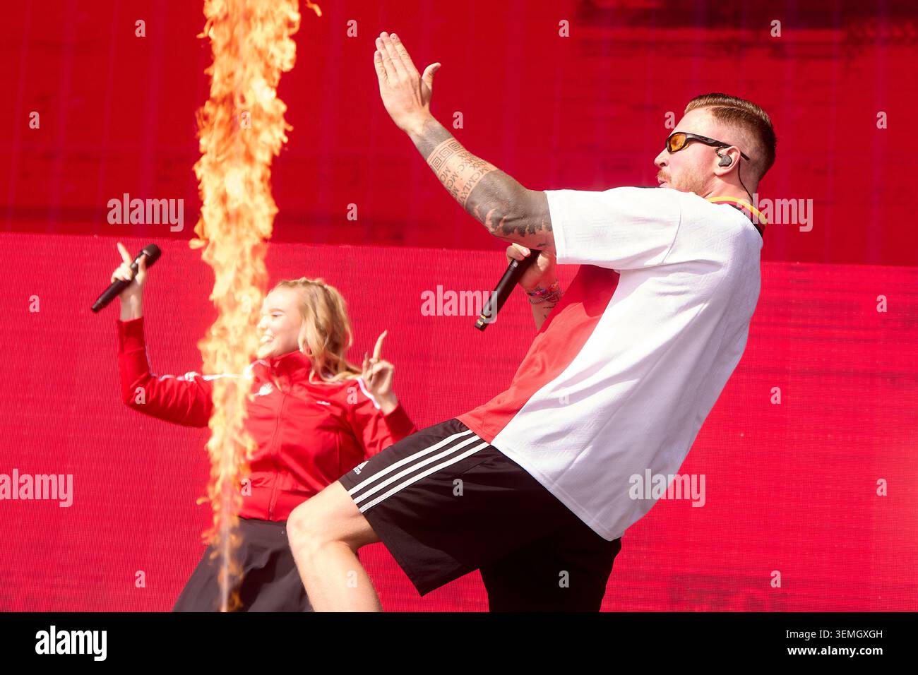 07 June 2026, Rhineland-Palatinate, Nürburg: Rapper Finch performs on ...