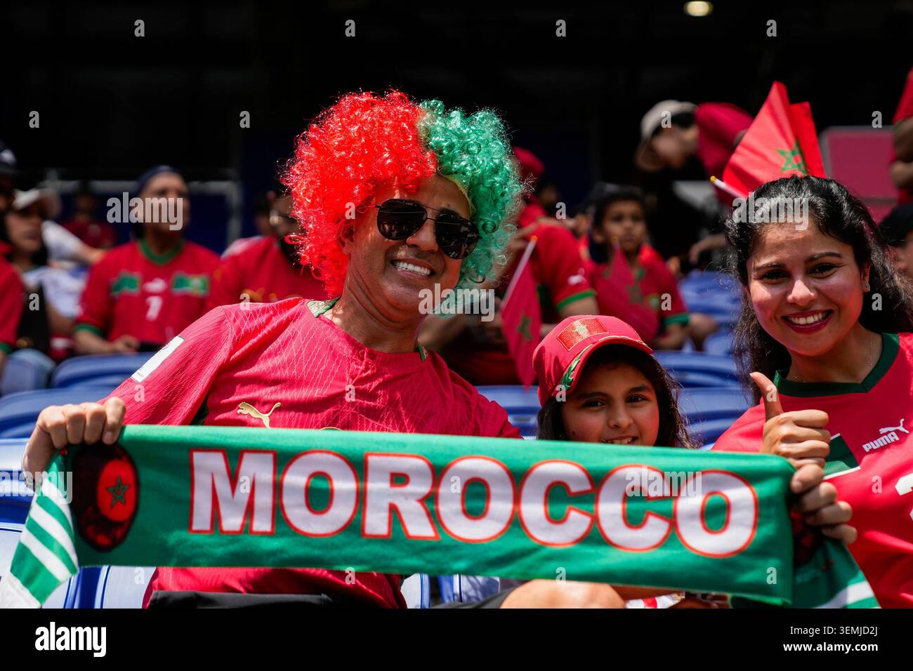 Morocco fans attend an international friendly soccer match against ...