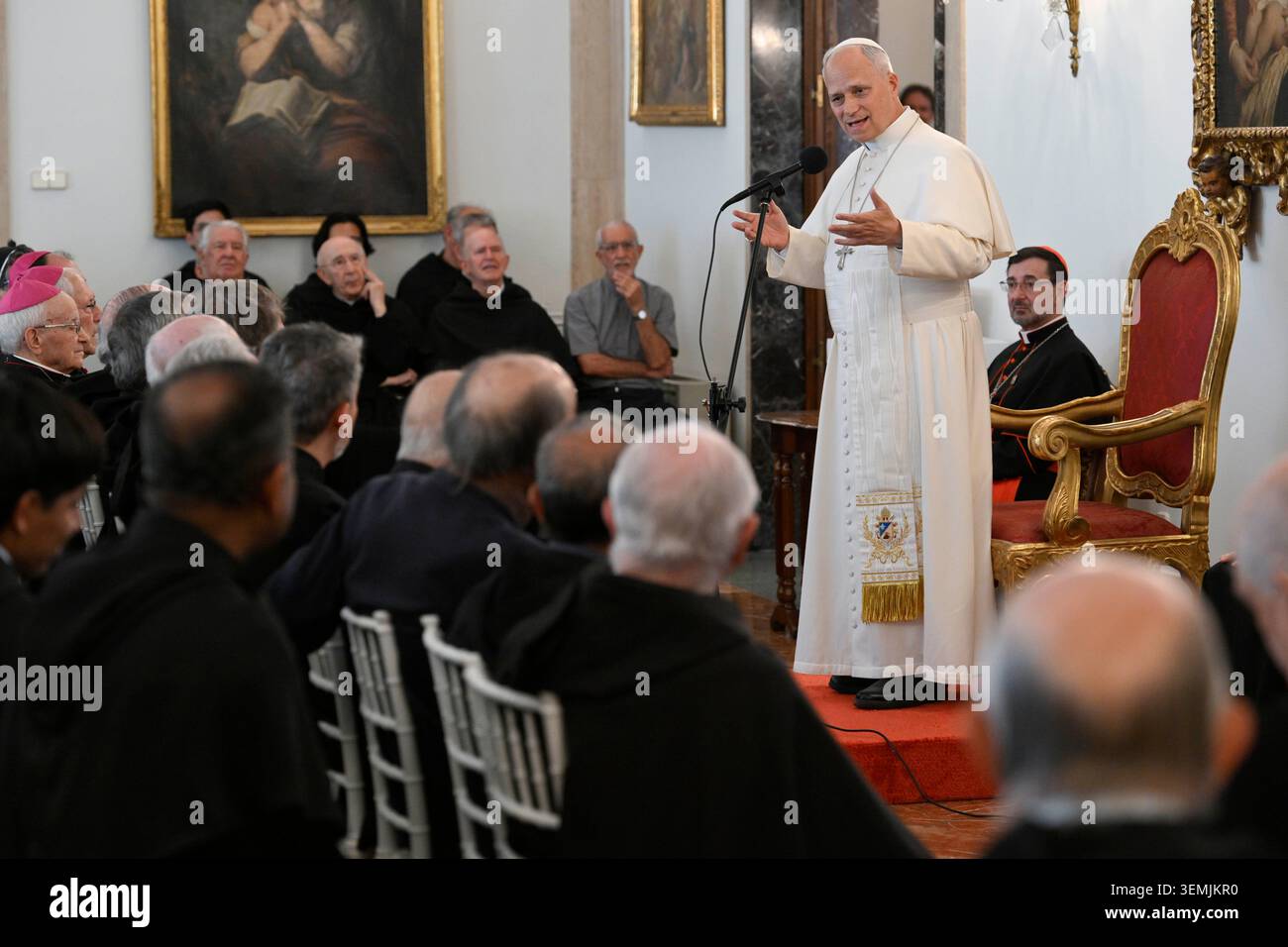 IPA85449766 - Spain, Vatican, 2026/6/7 Pope Leo XIV during a meeting ...