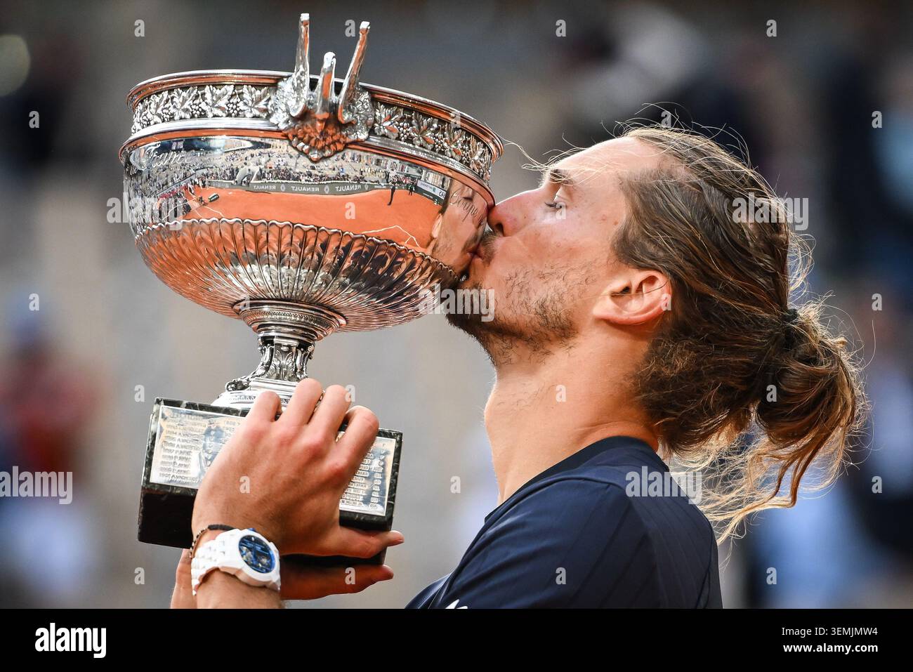 IPA85449952 - Alexander ZVEREV of Germany celebrates his victory with ...