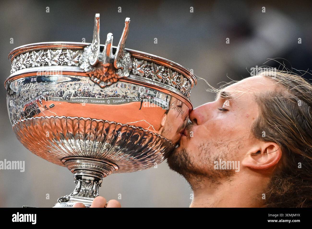 IPA85450012 - Alexander ZVEREV of Germany celebrates his victory with ...