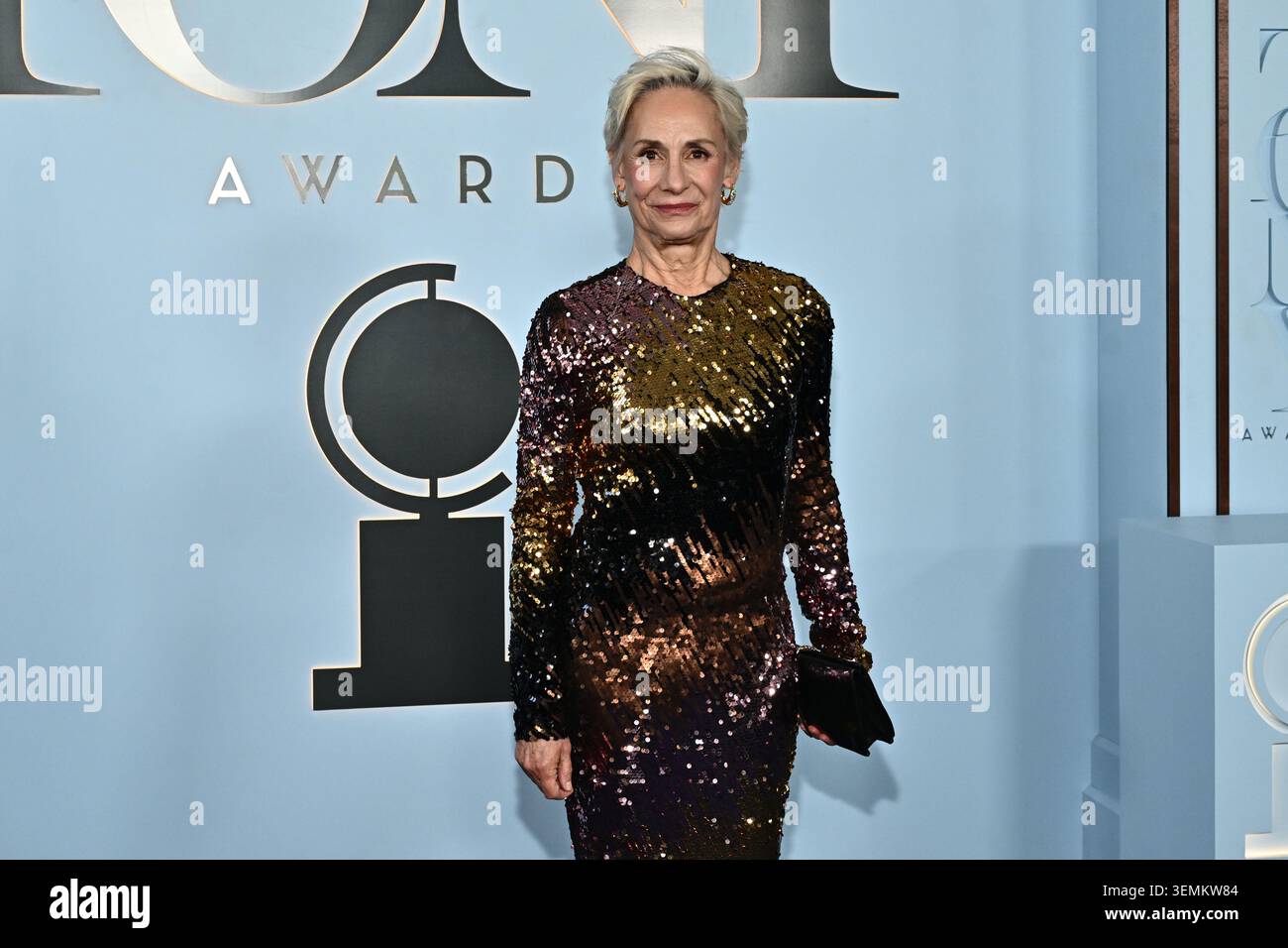 Laurie Metcalf arrives at the 79th Tony Awards on Sunday, June 7, 2026 ...