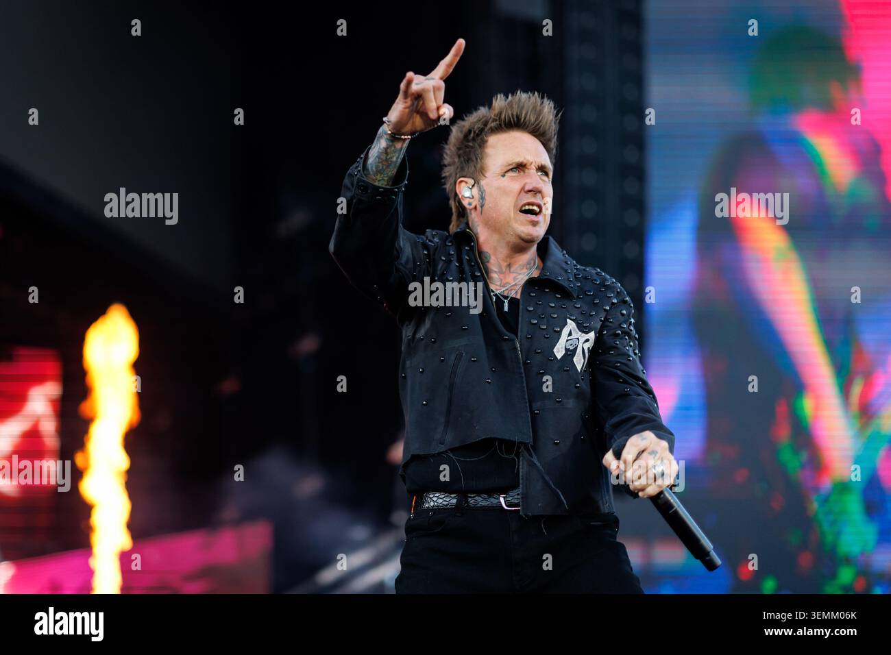 07 June 2026, Bavaria, Nuremberg: Jacoby Shaddix, singer of the US rock ...