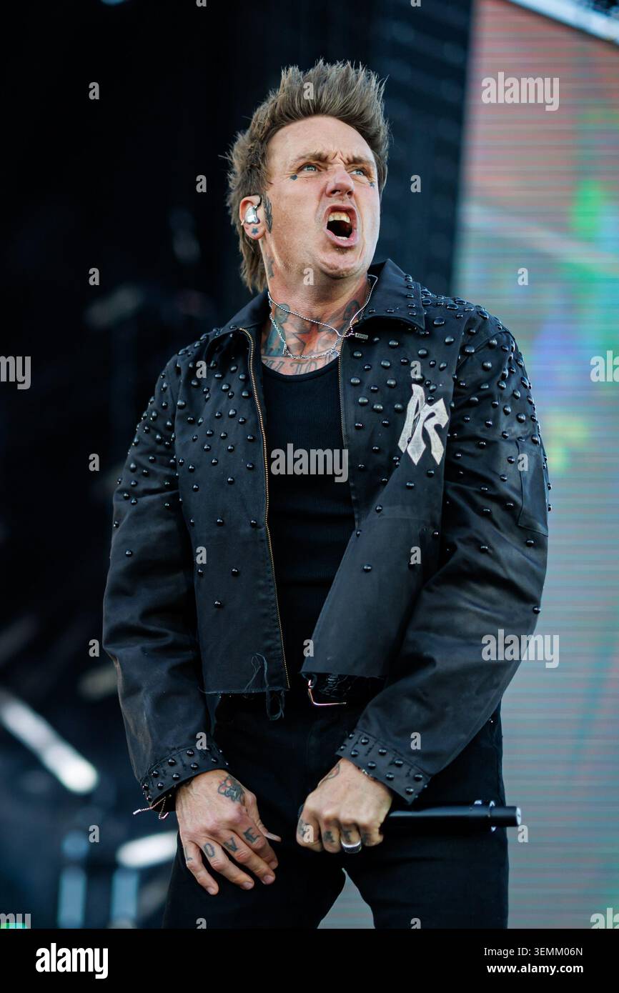 07 June 2026, Bavaria, Nuremberg: Jacoby Shaddix, singer of the US rock ...