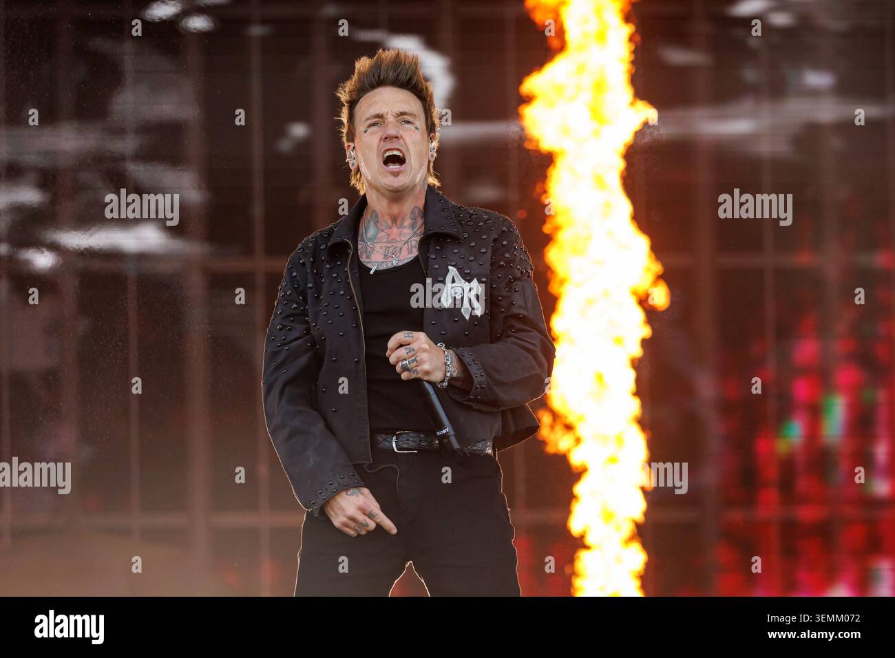 07 June 2026, Bavaria, Nuremberg: Jacoby Shaddix, singer of the US rock ...