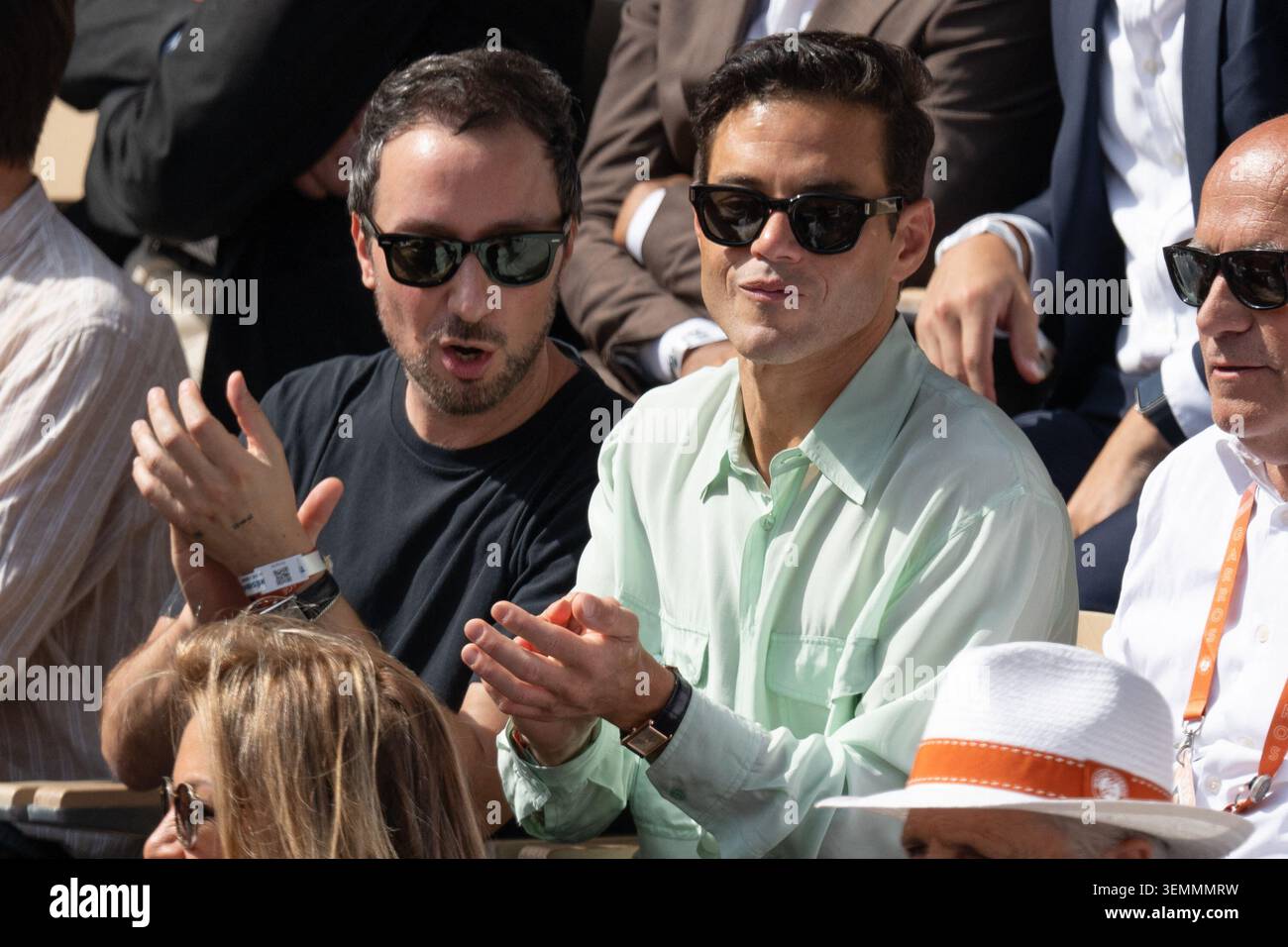 Rami Malek attends the 15rd day of the Roland-Garros 2026 at Roland ...