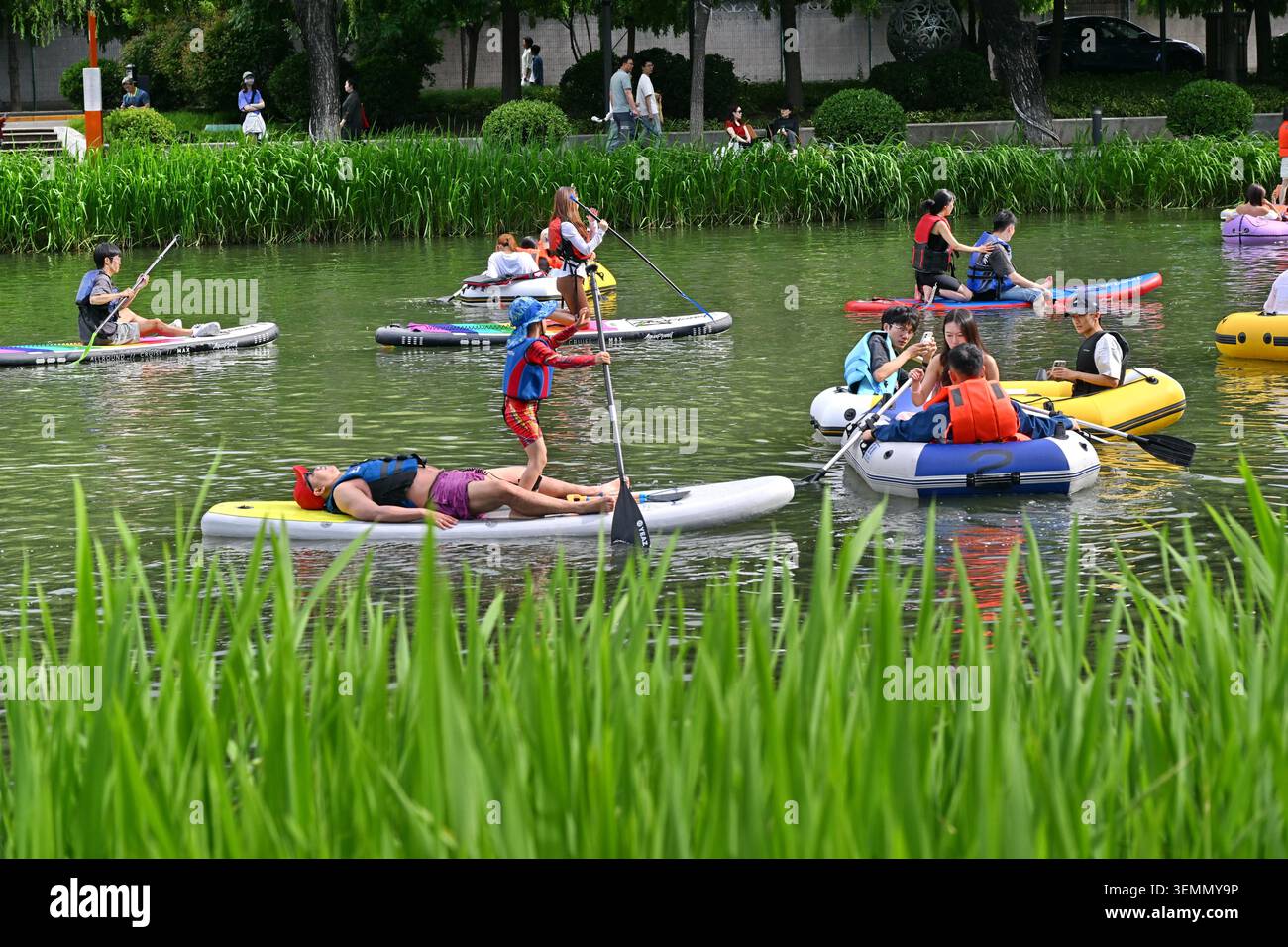 The Liangma River in Beijing's Chaoyang District showcases clear waters ...