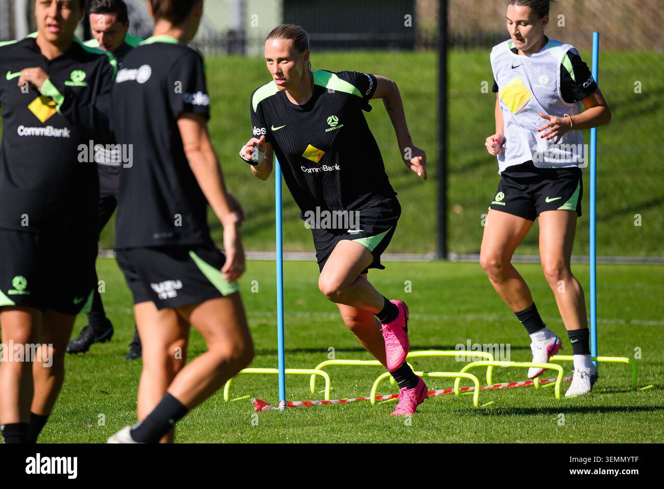 Emily van Egmond during a Matildas training session at Sky Park, in ...