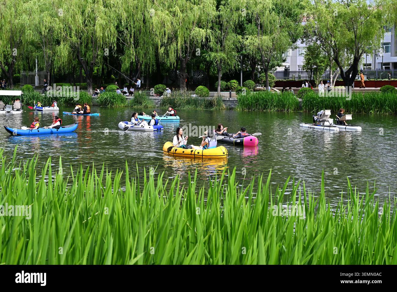 The Liangma River in Beijing's Chaoyang District showcases clear waters ...