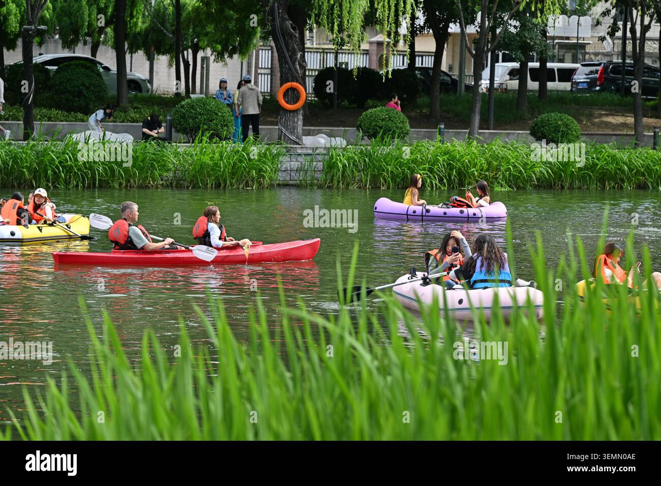 The Liangma River in Beijing's Chaoyang District showcases clear waters ...