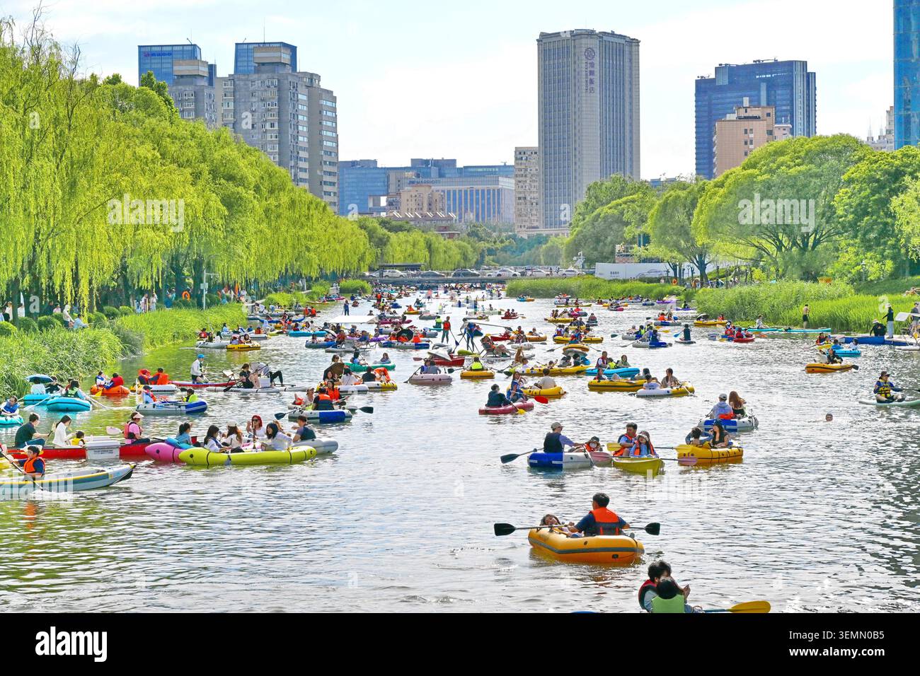 The Liangma River in Beijing's Chaoyang District showcases clear waters ...