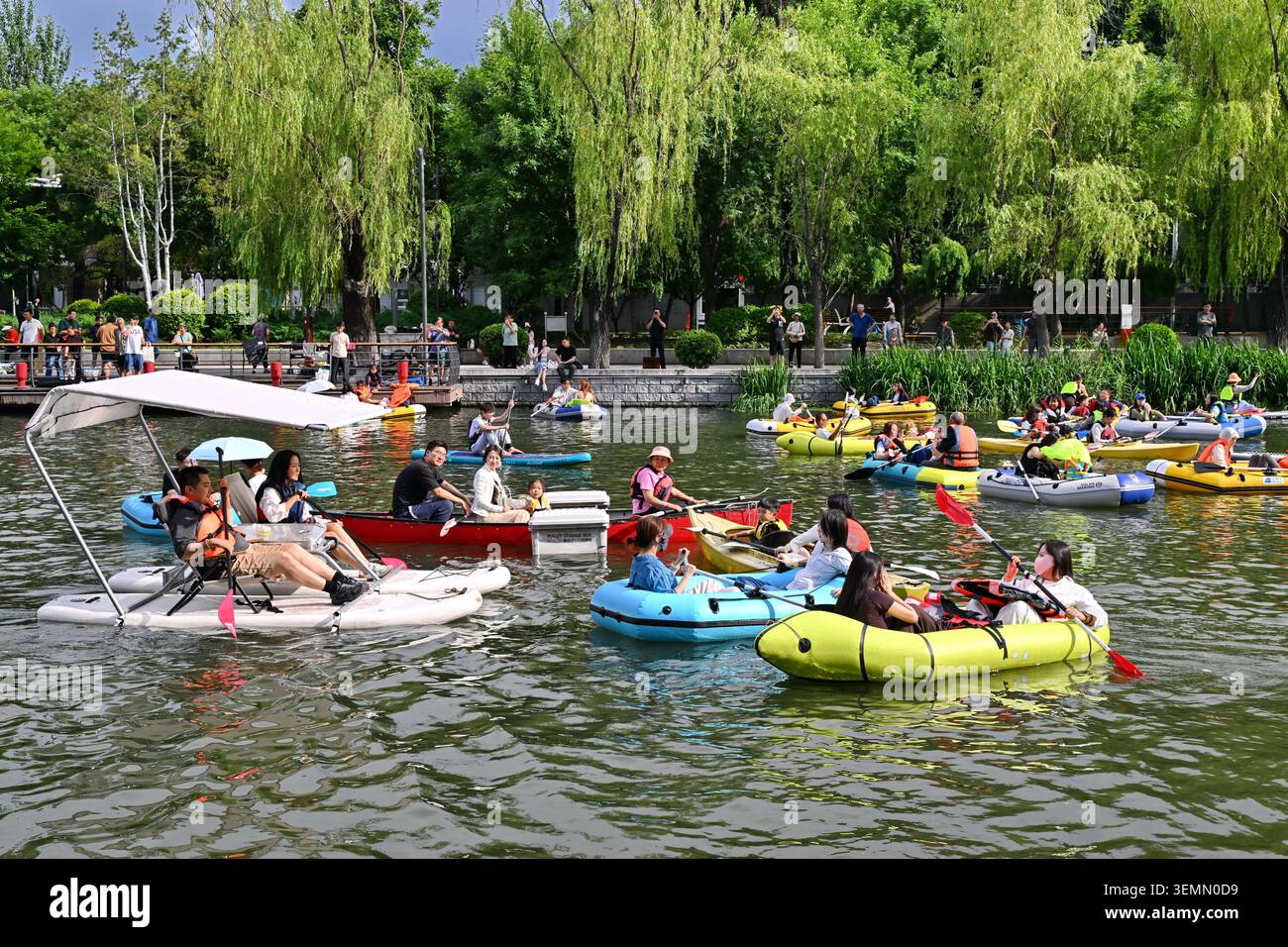 The Liangma River in Beijing's Chaoyang District showcases clear waters ...
