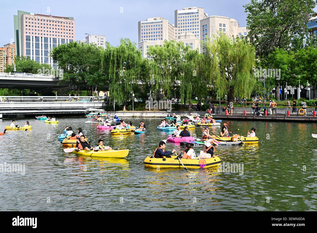 The Liangma River in Beijing's Chaoyang District showcases clear waters ...