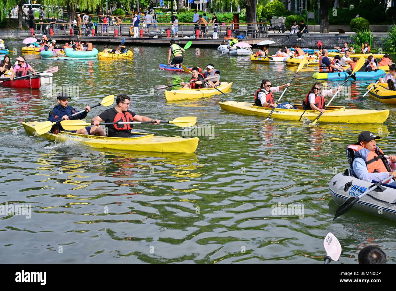 The Liangma River in Beijing's Chaoyang District showcases clear waters ...