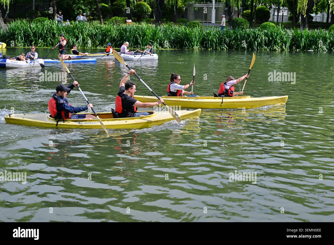 The Liangma River in Beijing's Chaoyang District showcases clear waters ...