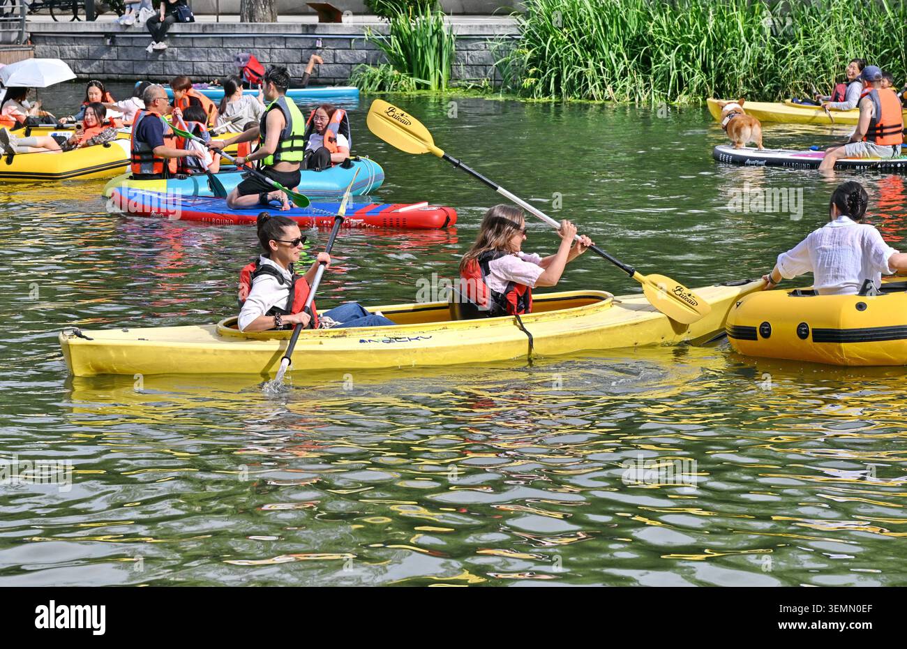 The Liangma River in Beijing's Chaoyang District showcases clear waters ...