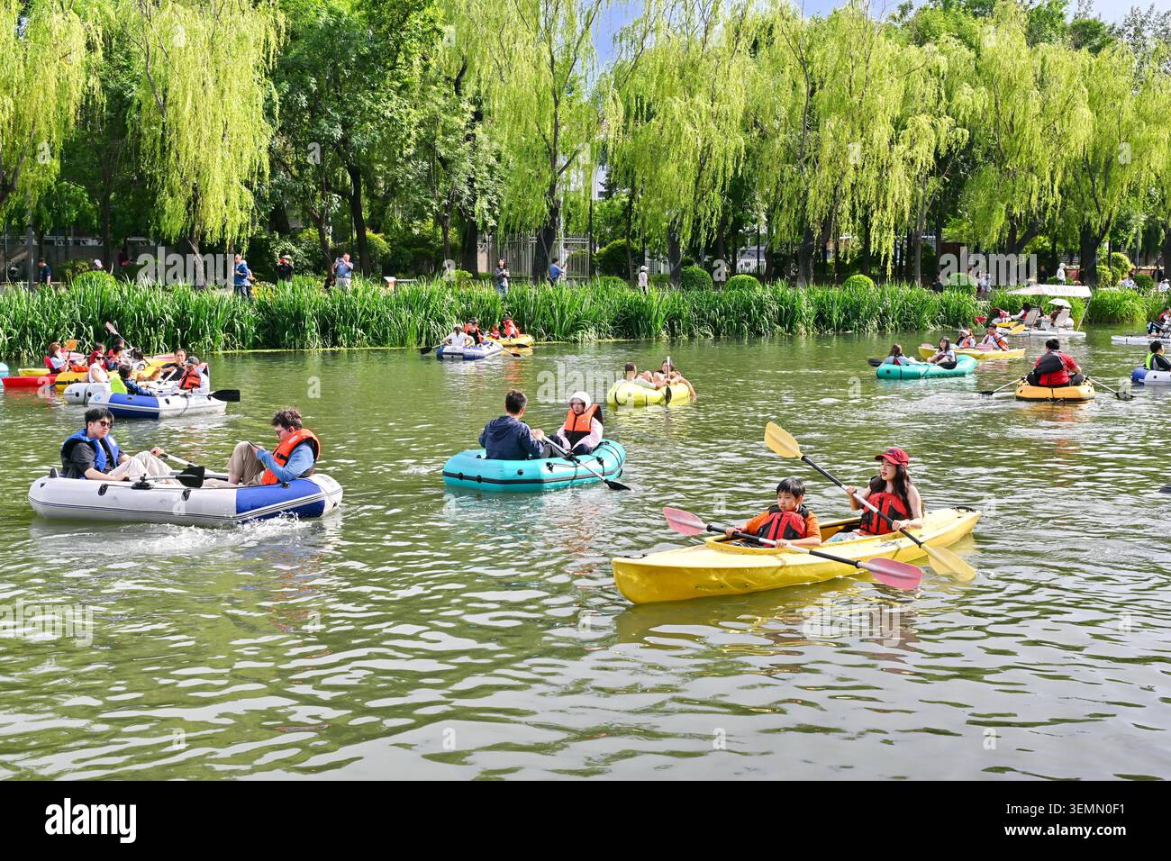 The Liangma River in Beijing's Chaoyang District showcases clear waters ...