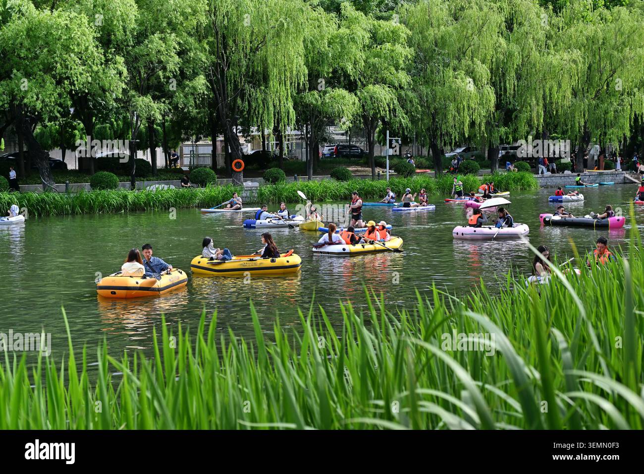 The Liangma River in Beijing's Chaoyang District showcases clear waters ...