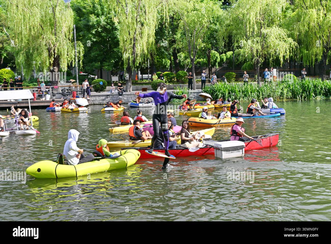 The Liangma River in Beijing's Chaoyang District showcases clear waters ...