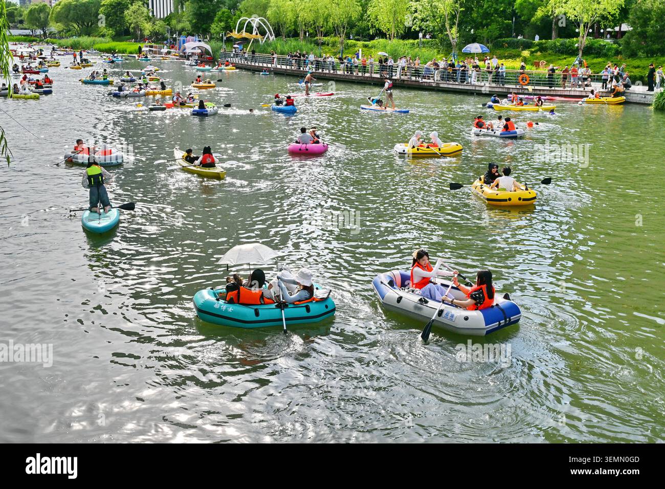 The Liangma River in Beijing's Chaoyang District showcases clear waters ...