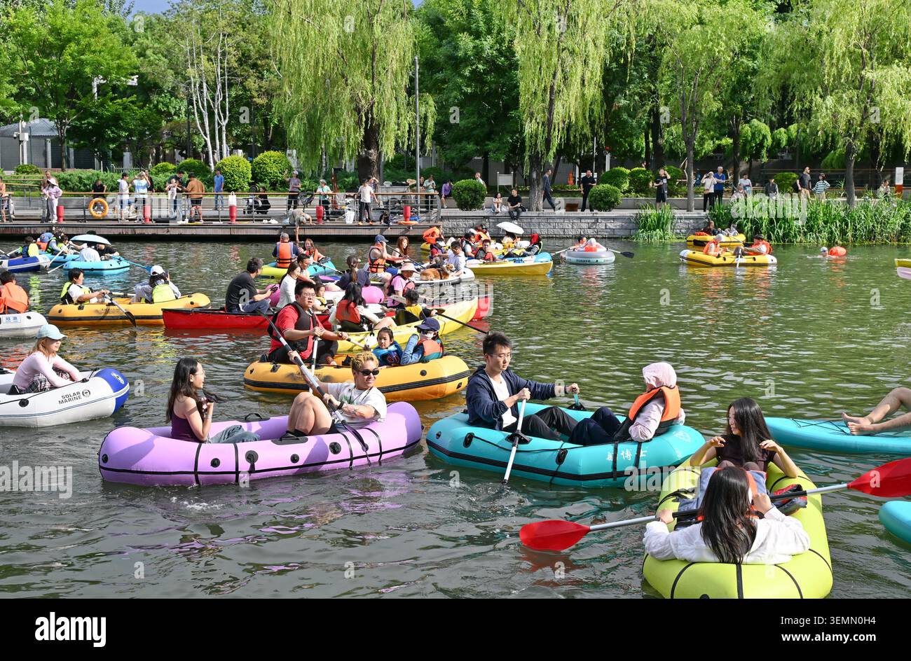 The Liangma River in Beijing's Chaoyang District showcases clear waters ...