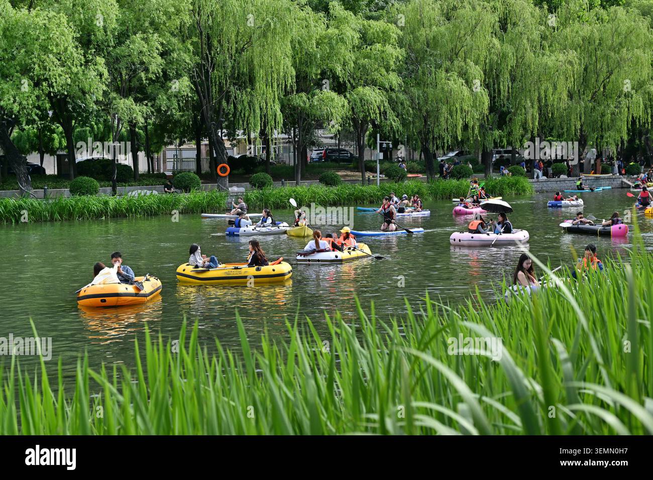 The Liangma River in Beijing's Chaoyang District showcases clear waters ...