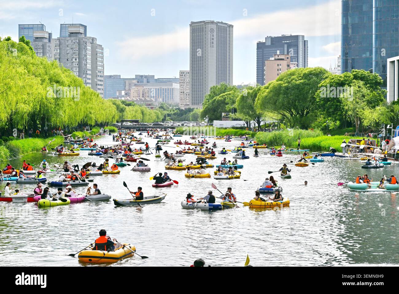 The Liangma River in Beijing's Chaoyang District showcases clear waters ...
