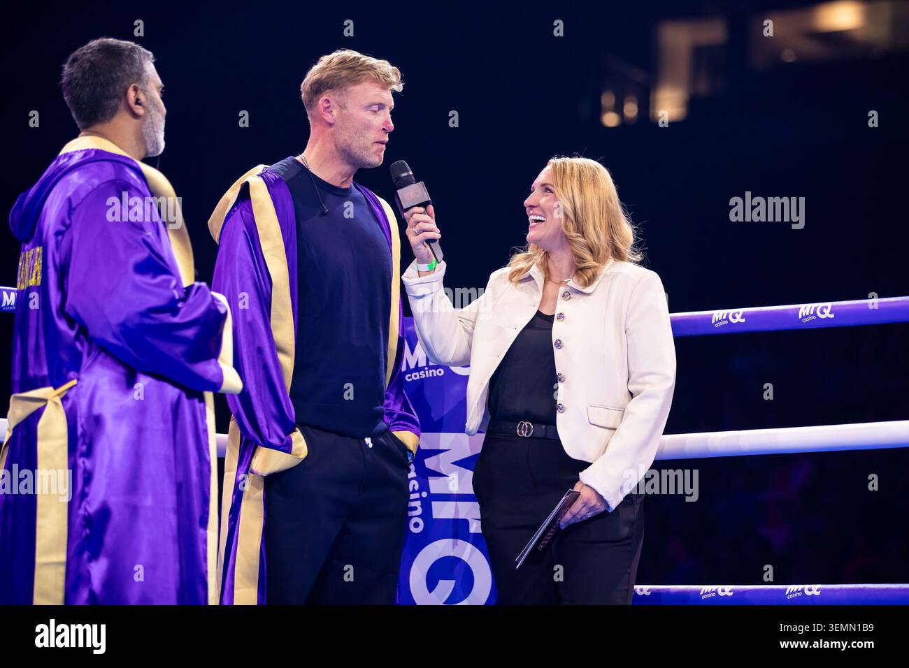 Manchester, England, 7th June, 2026. Stacey Copeland interviewing ...