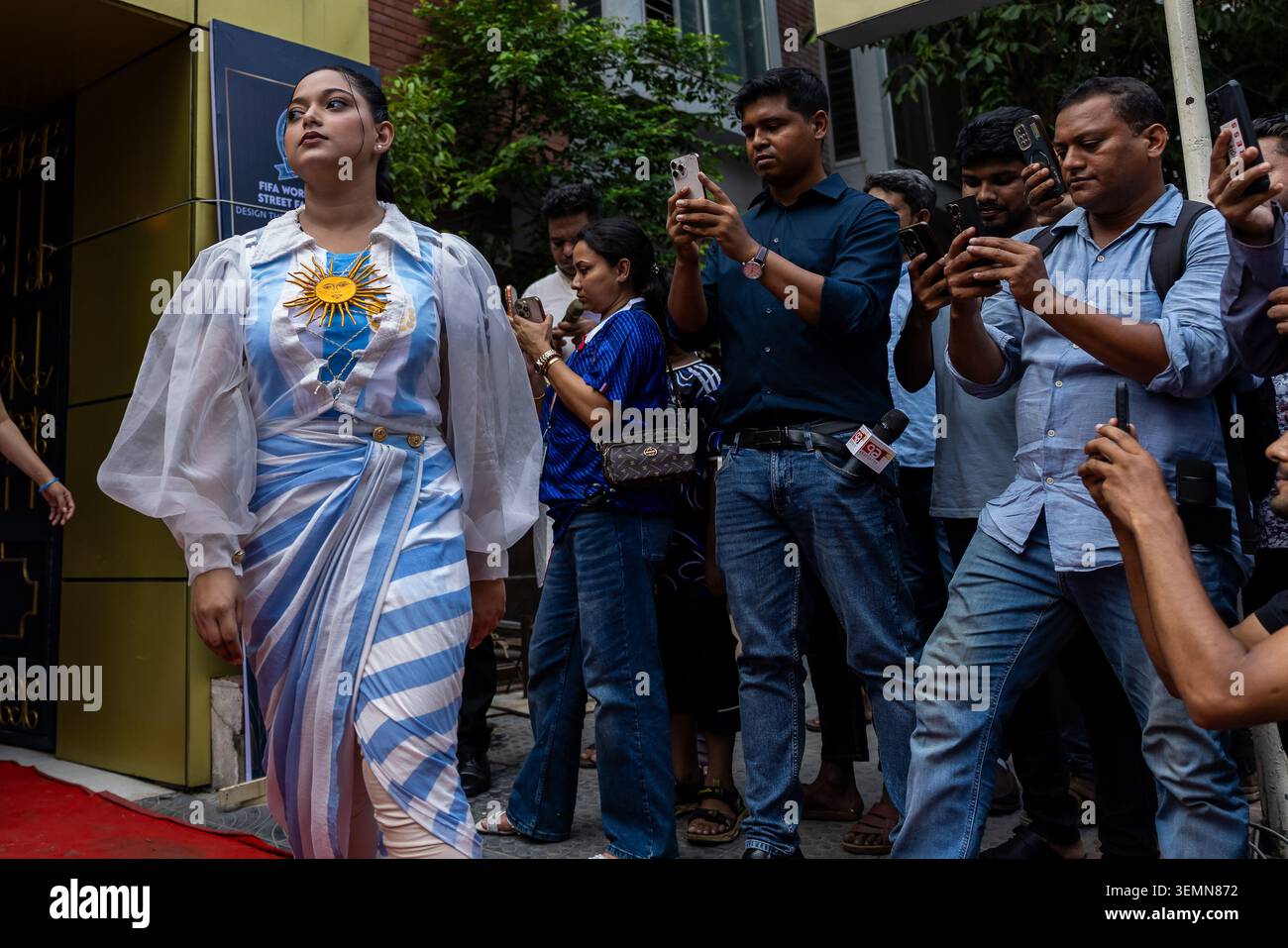 Dhaka, Bangladesh. 07th June, 2026. A model seen wearing a dress ...