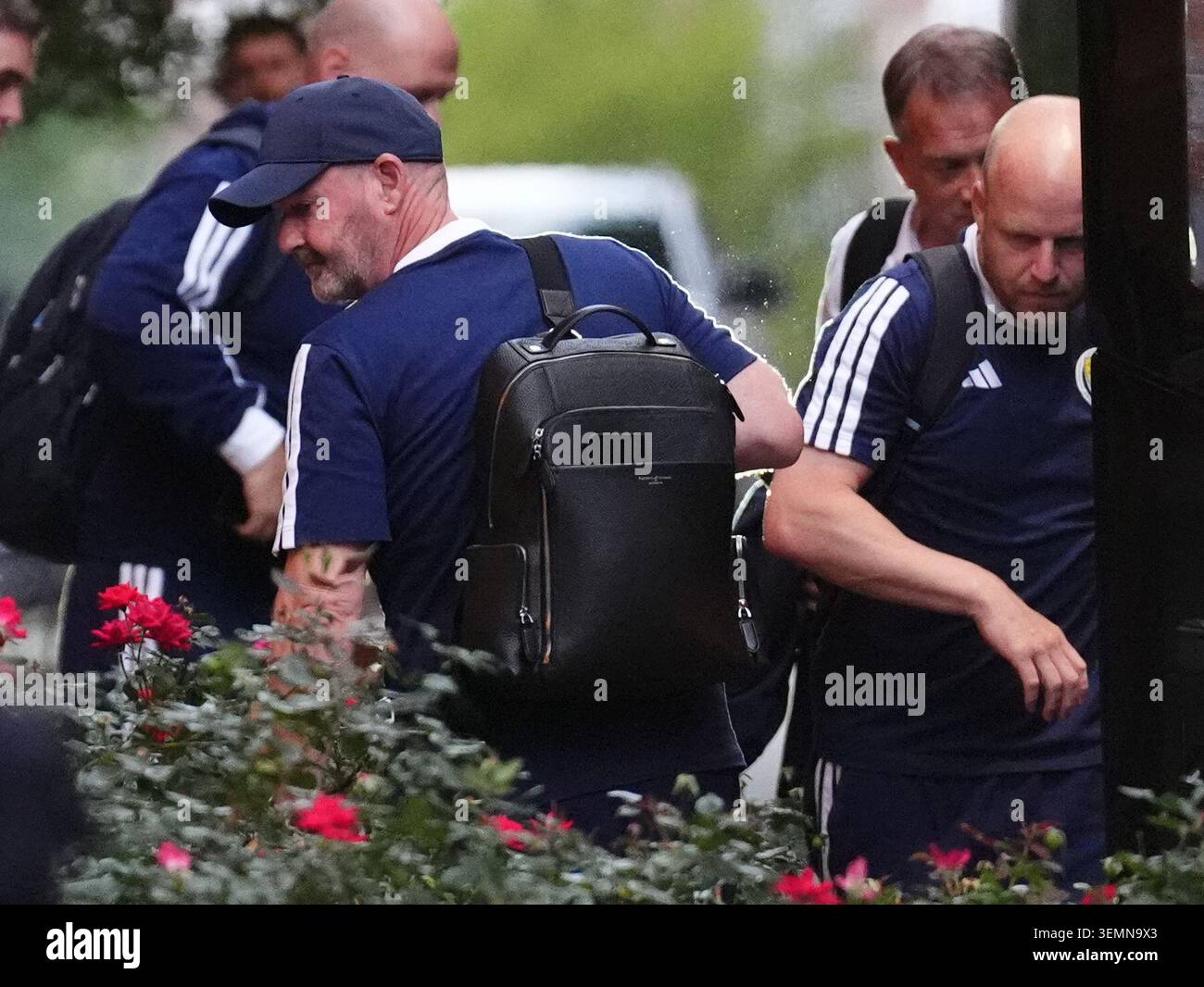 Scotland manager Steve Clarke arriving at the team hotel in Charlotte ...