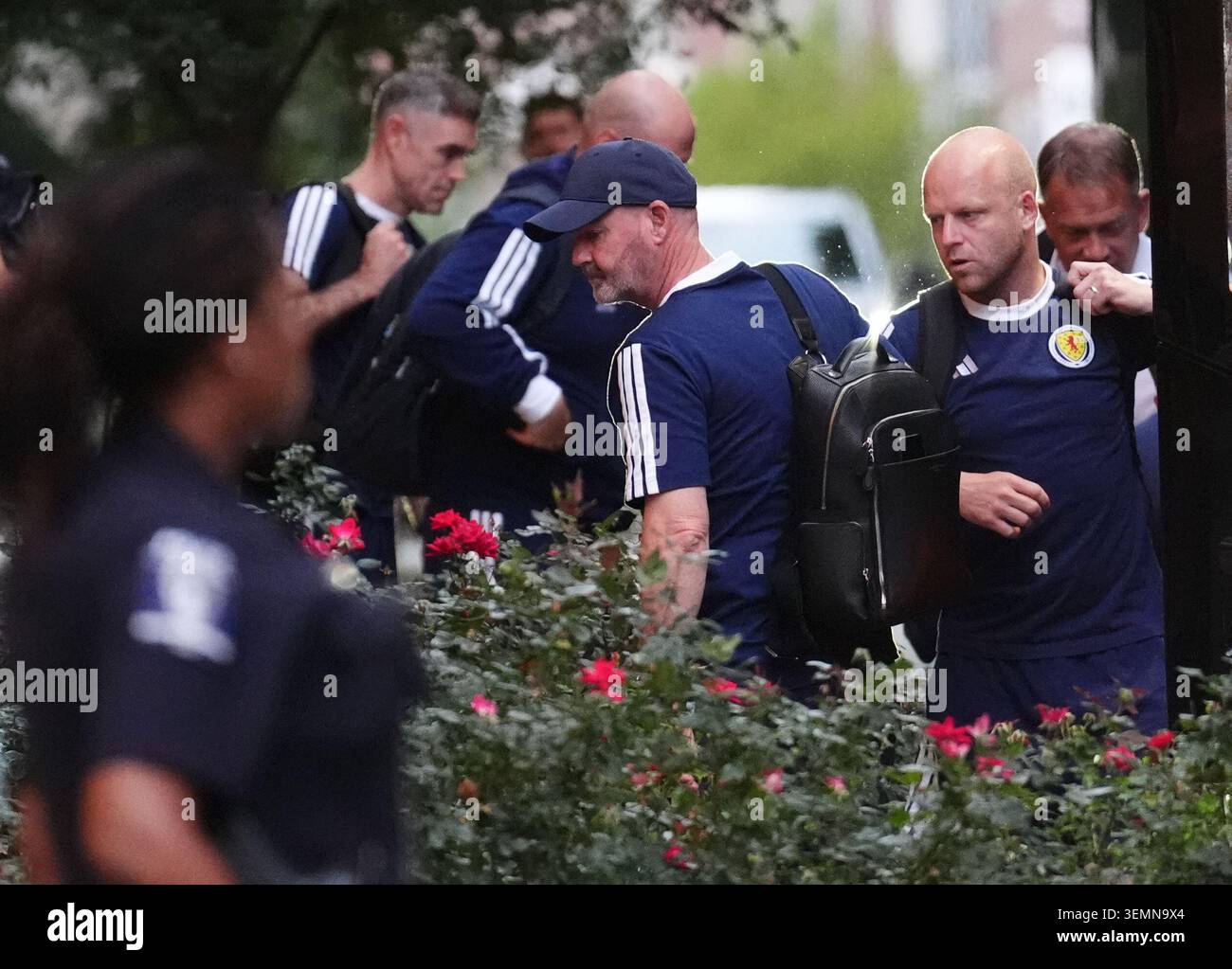 Scotland manager Steve Clarke arriving at the team hotel in Charlotte ...