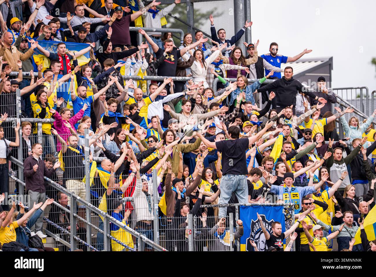 Odense, Denmark. 07th, June 2026. About 1.000 fans of Ukraine seen on ...