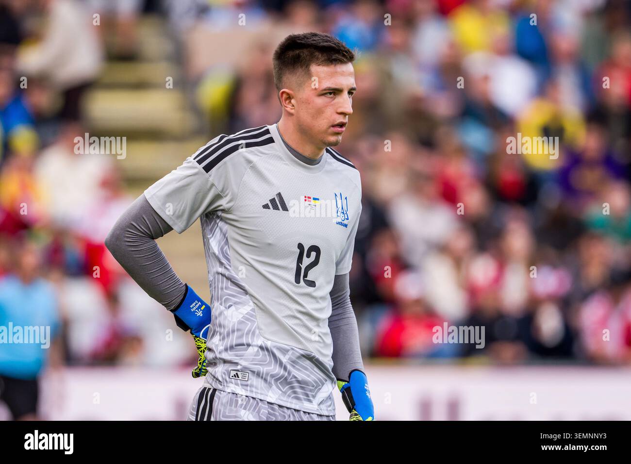 Odense, Denmark. 07th, June 2026. Goalkeeper Anatoliy Trubin (12) of ...