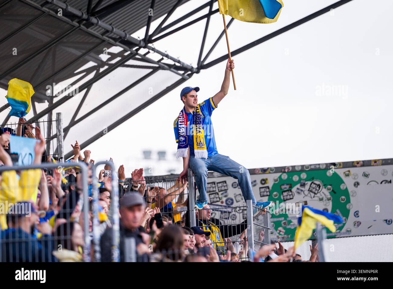 Odense, Denmark. 07th, June 2026. About 1.000 fans of Ukraine seen on ...