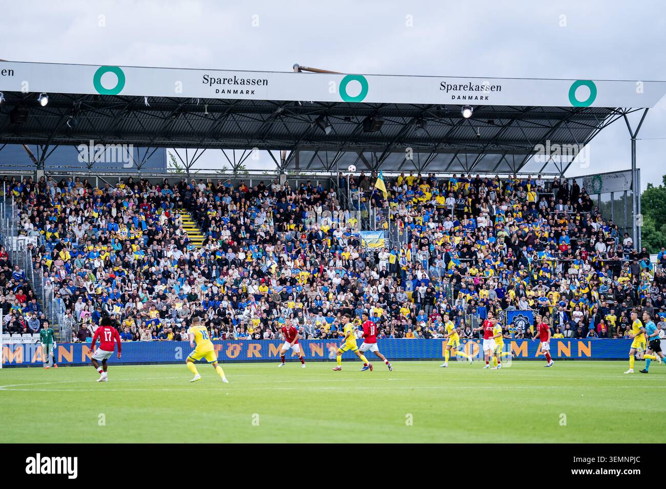 Odense, Denmark. 07th, June 2026. About 1.000 fans of Ukraine seen on ...