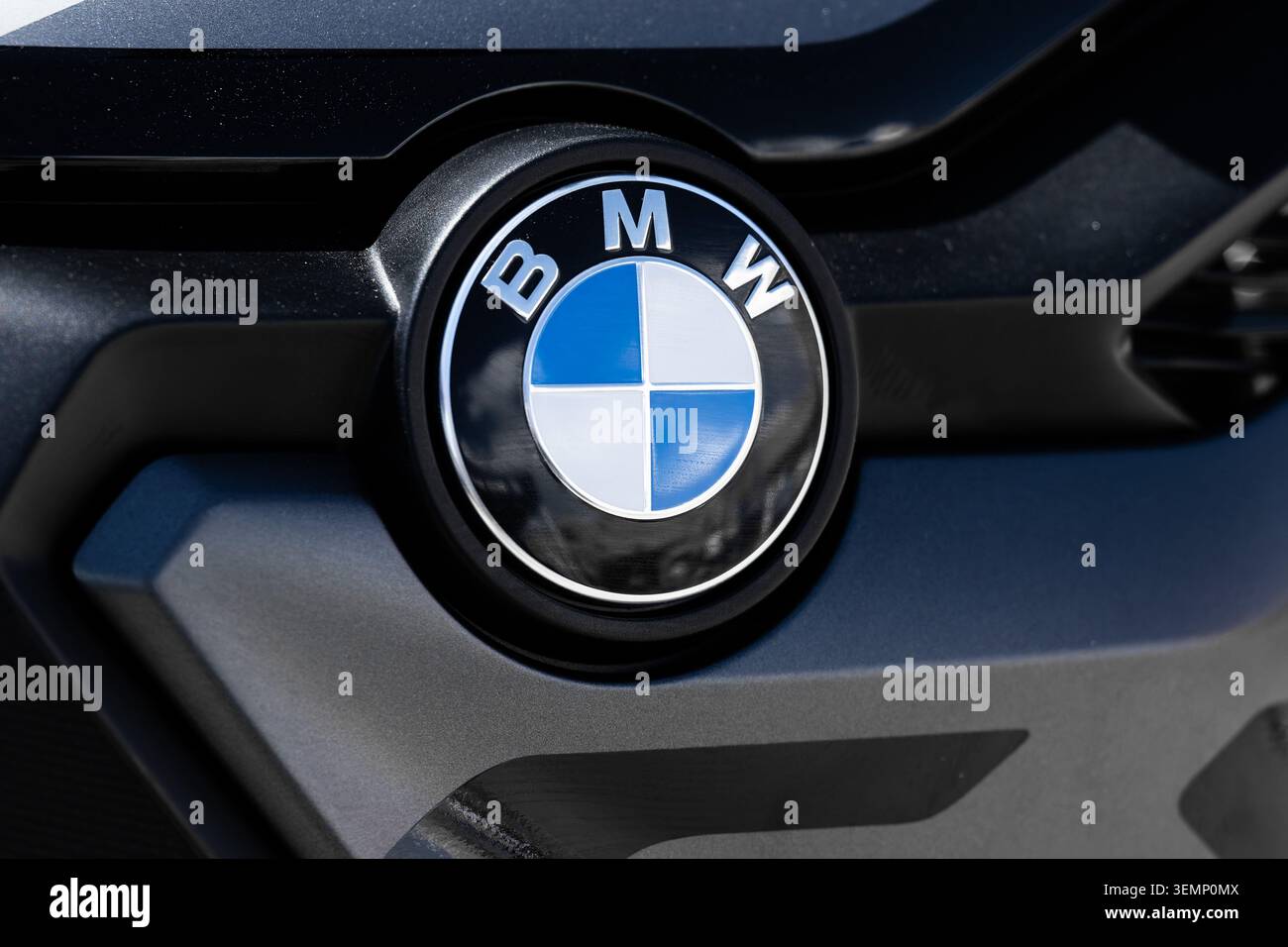 SYMBOL - 07 June 2026, Baden-Württemberg, Niedereschach: The BMW logo ...