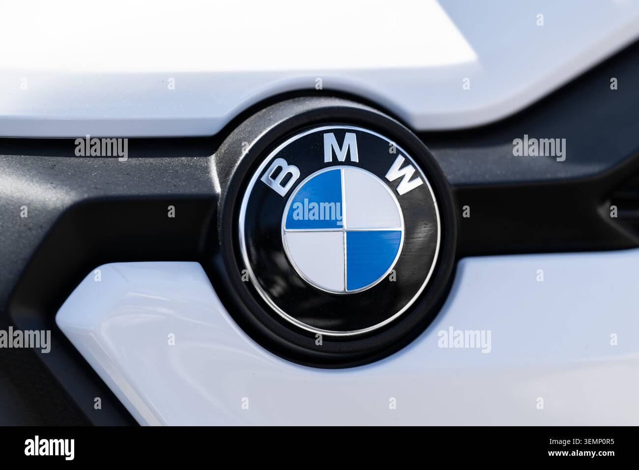 SYMBOL - 07 June 2026, Baden-Württemberg, Niedereschach: The BMW logo ...