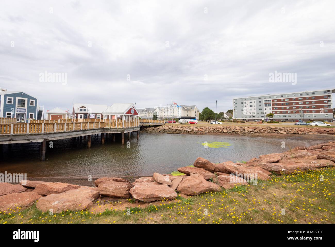 Yarmouth, Canada, 1st September 2025: Harbour boardwalk and colourful ...