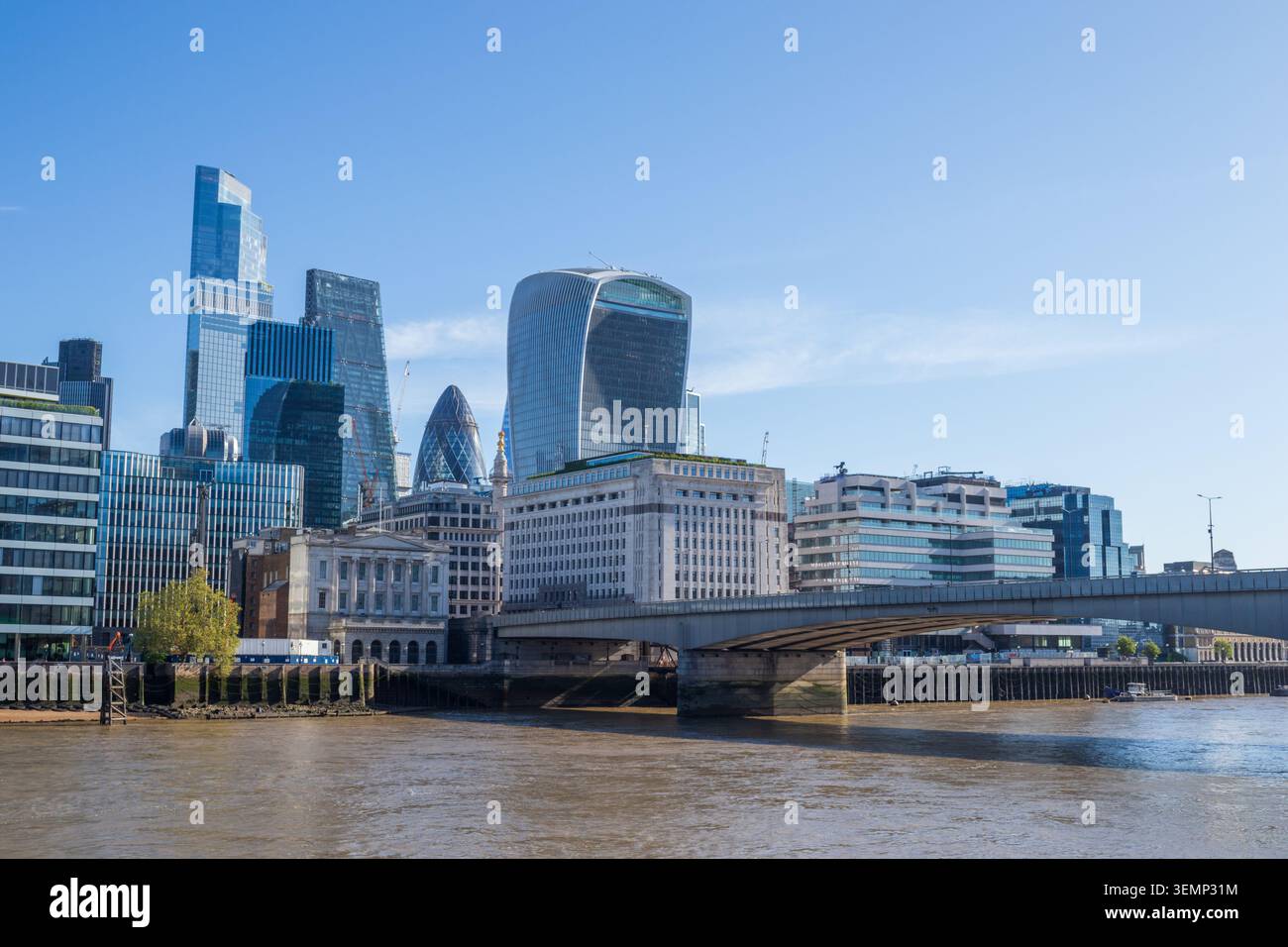 London Bridge and Office Blocks in the CIty, London, UK Stock Photo - Alamy