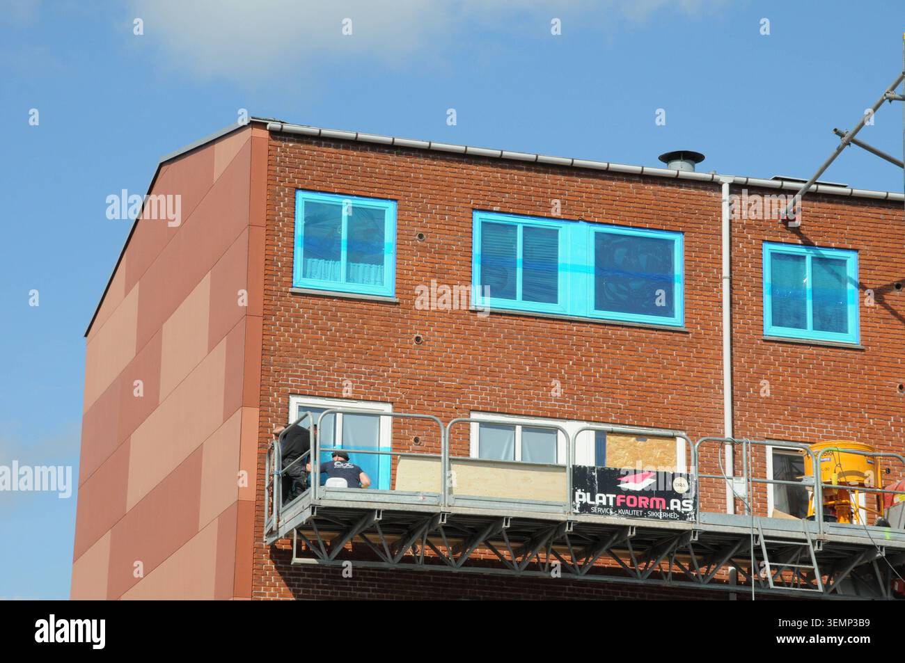 Copenhagen/Denmark /08 JUNE 2026/ males working on building revonation ...