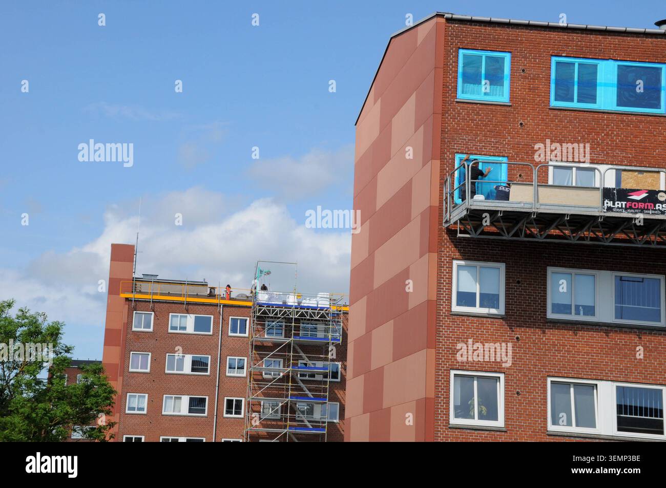 Copenhagen/Denmark /08 JUNE 2026/ males working on building revonation ...