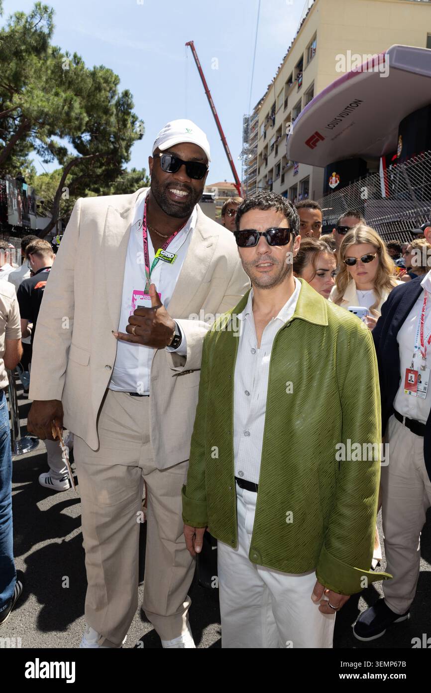 Teddy Riner and Tahar Rahim on the Grid during the Formula 1 Grand Prix ...