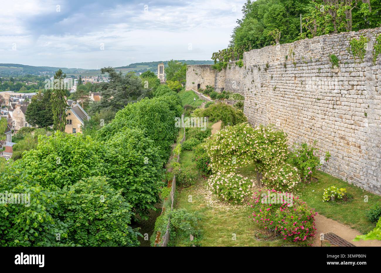 Chateau-Thierry, France - 05 02 2026: Medieval castle. Panoramic view ...
