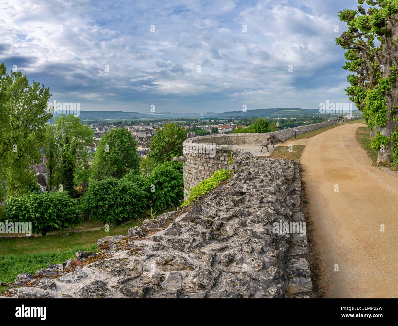 Chateau-Thierry, France - 05 02 2026: Medieval castle. Panoramic view ...