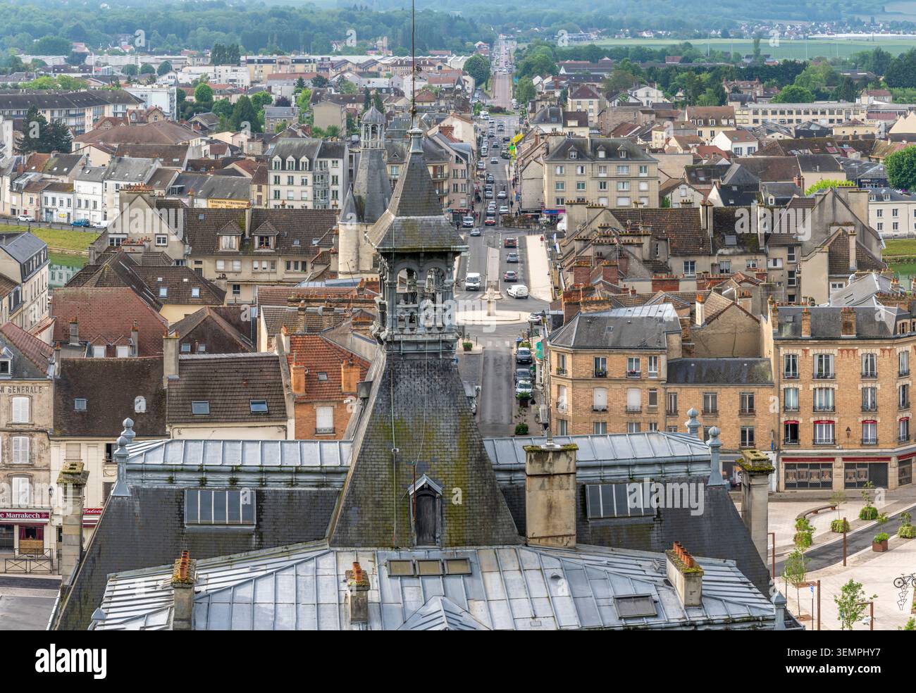 Chateau-Thierry, France - 05 02 2026: Panoramic view of the town hall ...