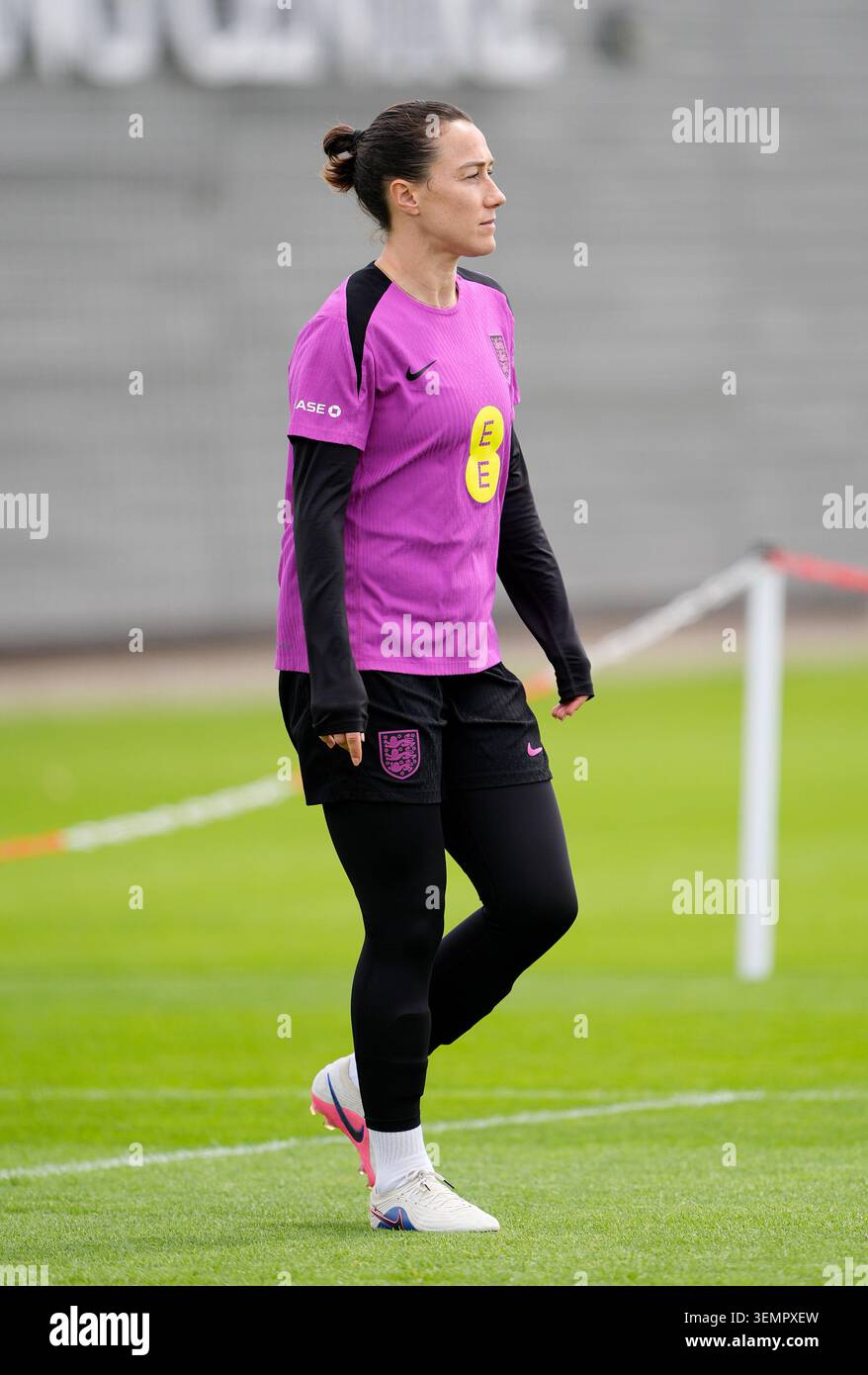 England's Lucy Bronze during a training session at the Melwood Training ...