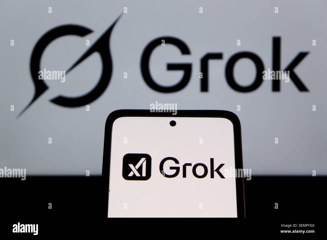 Indonesia. 08th June, 2026. In this photo illustration, the Grok logo ...