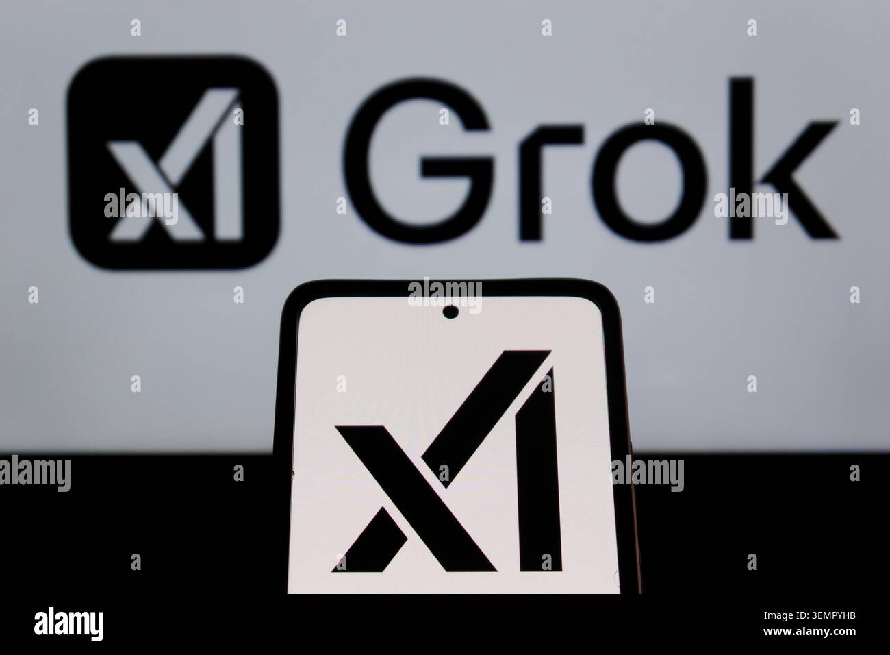 Indonesia. 08th June, 2026. In this photo illustration, the Grok logo ...